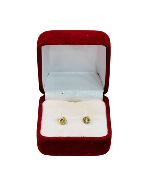 Aros Bebé Abridor Oro 14K #1 Broche Presión – Primer Par Perfecto | Oro ...